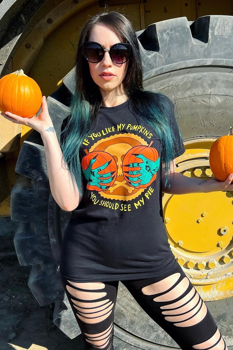 Pumpkin Pie Unisex T-Shirt - 100% Cotton Halloween Graphic Tee (Spooky ...