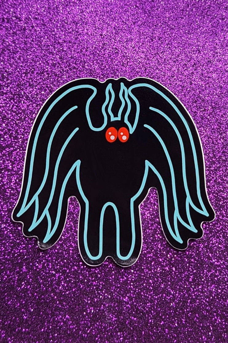 Mothman Neon Sign Sticker – WEASEL WEAR