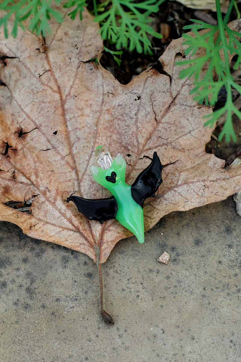 Handmade Glass Bat Necklace – WEASEL WEAR